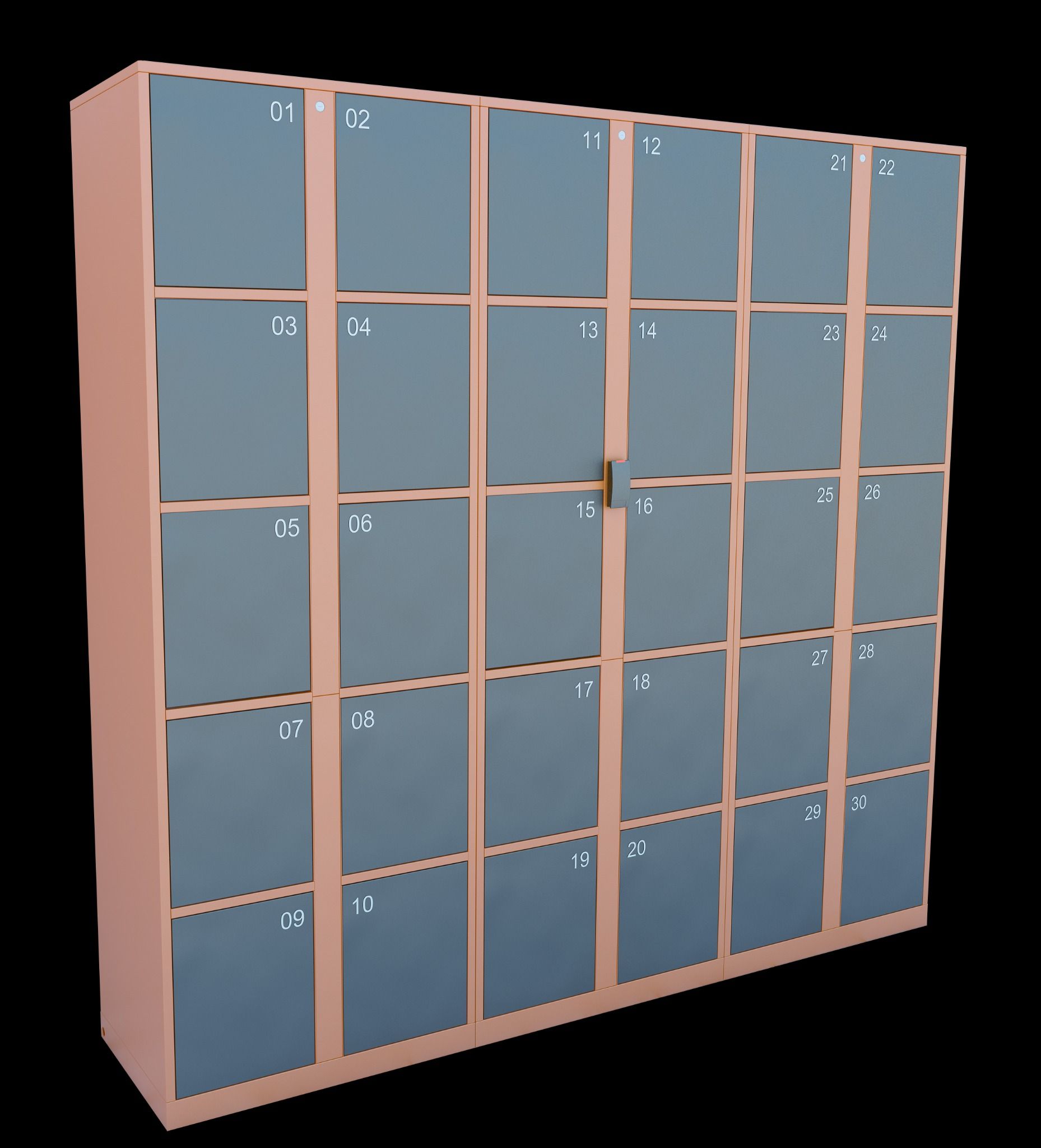 Tủ locker 30 ngăn khóa từ, thiết kế linh hoạt màu sắc đa dạng – KZtek ...