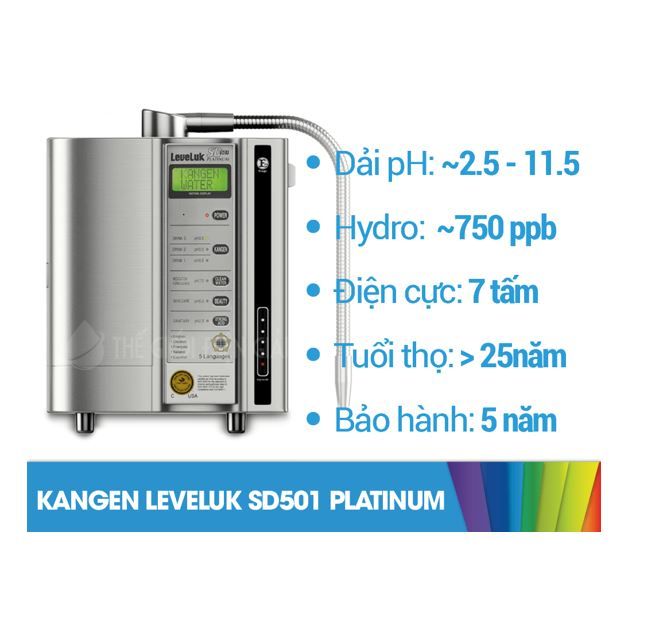 MÁY LỌC NƯỚC ĐIỆN GIẢI KANGEN LEVELUK SD501 PLATINUM
