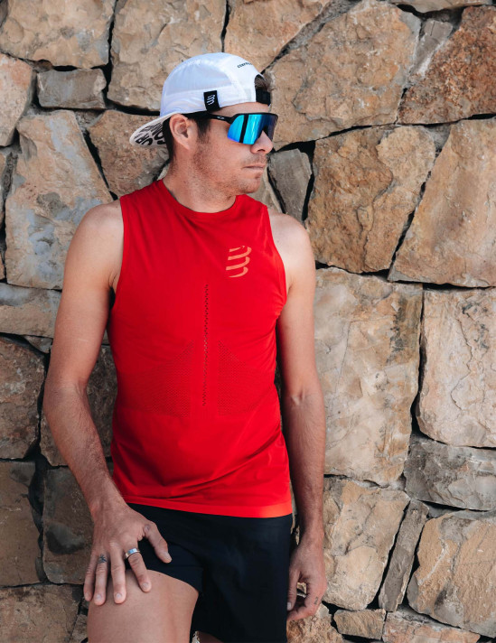 Áo Singlet nam chạy bộ Compressport Pro Racing Singlet