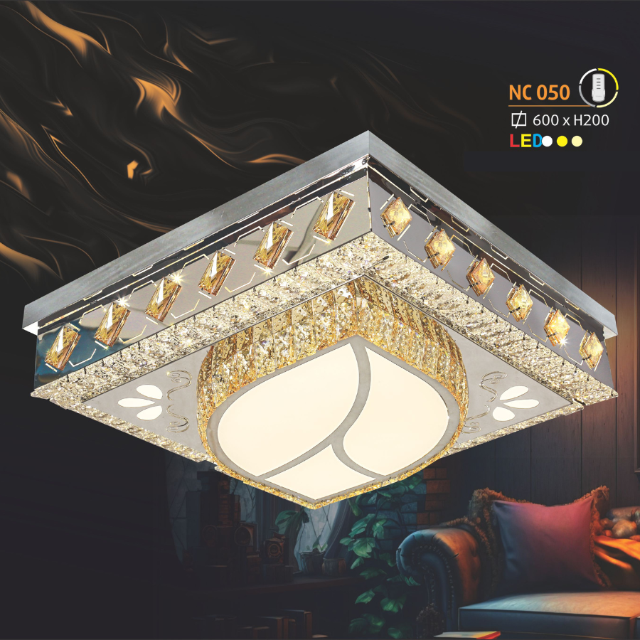 ĐÈN ỐP TRẦN PHA LÊ NL-NC050 – Aladdin - Đèn của thần đèn