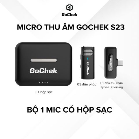 Bộ 1 mic, mic đơn thu âm không dây GoChek