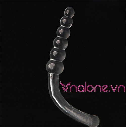 Dụng cụ kích thích hậu môn thủy tinh dạng bi chuỗi hình chữ L (HM08) – nalonevn