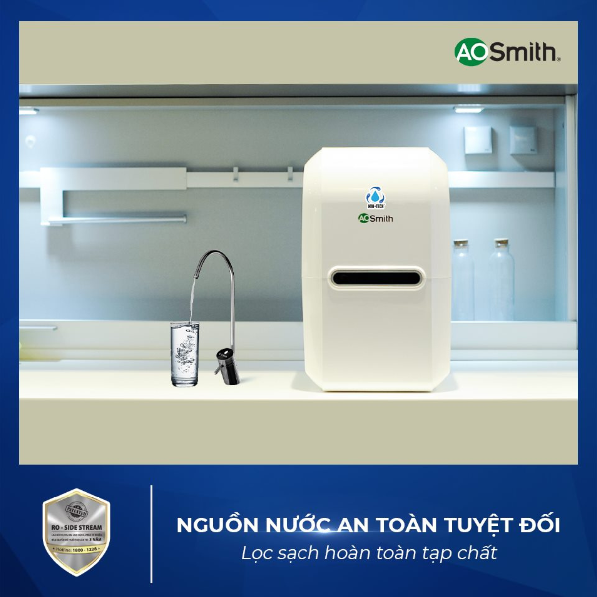 Máy Lọc Nước RO mintech A. O. Smith E2 – Bếp Tây