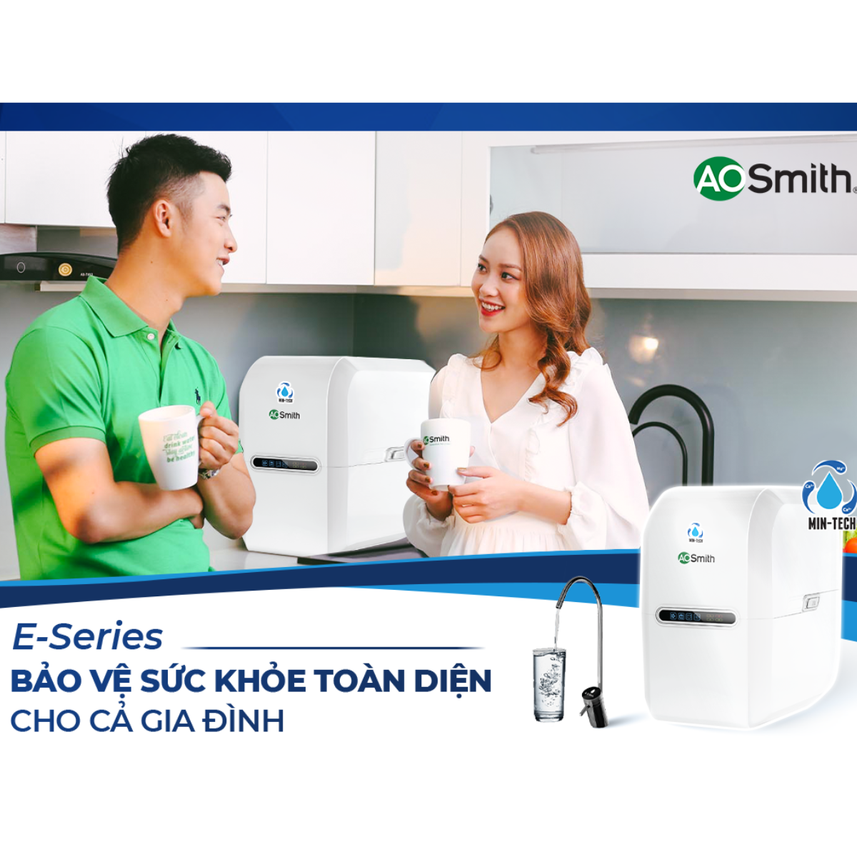 Máy Lọc Nước RO mintech A. O. Smith E2 – Bếp Tây