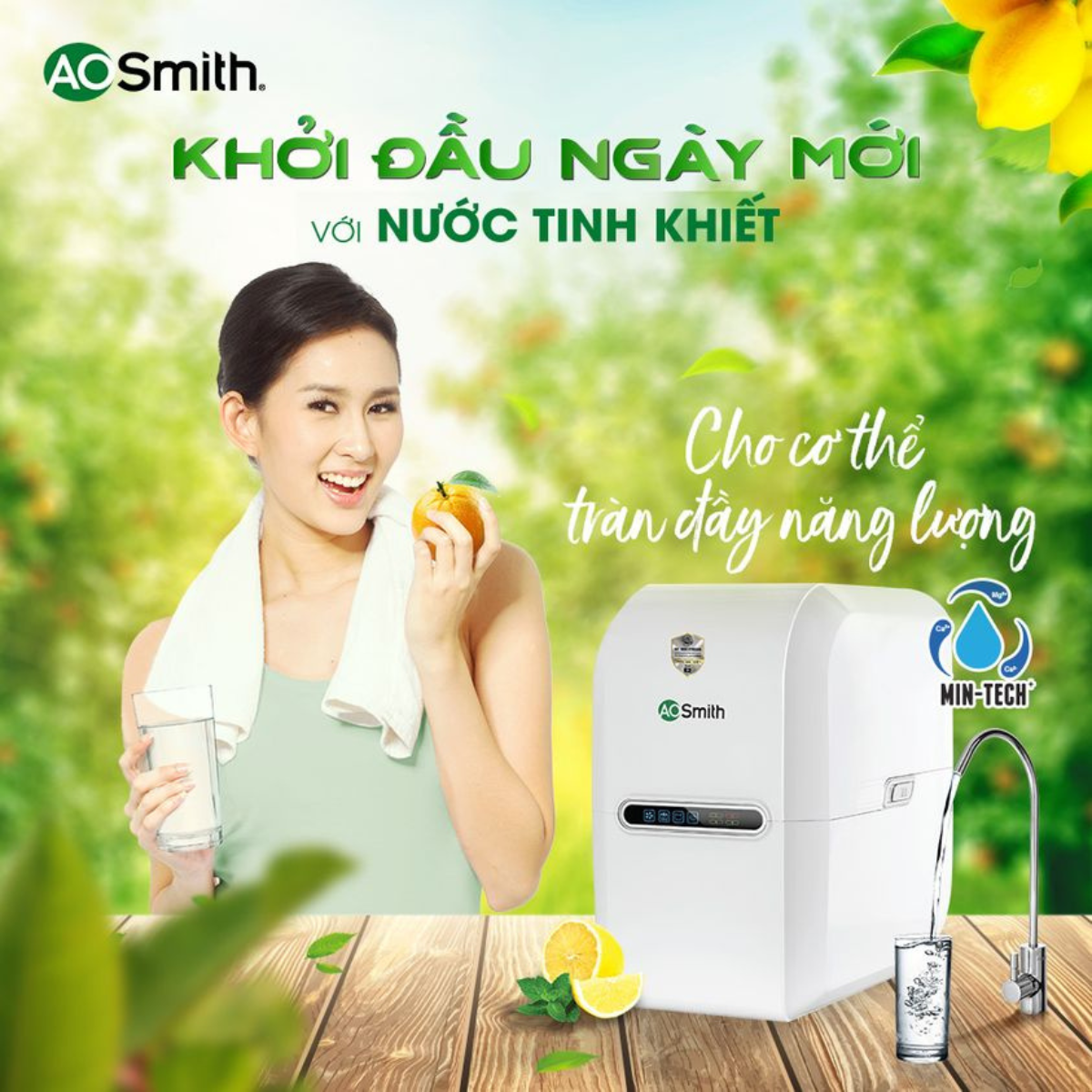 Máy Lọc Nước RO mintech A. O. Smith E2 – Bếp Tây
