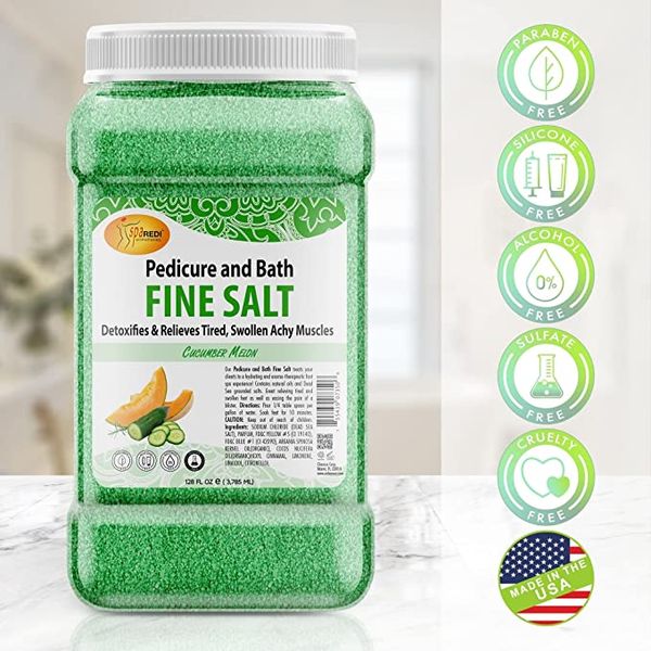 Muối tắm Pedi Bath Fine Salt mùi Dưa 3785 mlMuối tắm Pedi Bath Fine ...