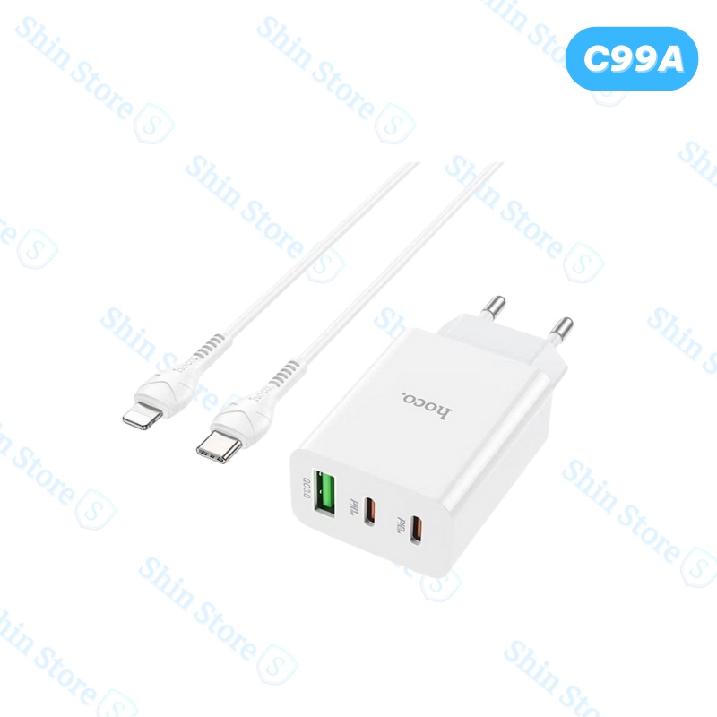 Bộ sạc nhanh 20W Hoco C99A, củ sạc 3 cổng Type C 18W Type C 20 W USB Q