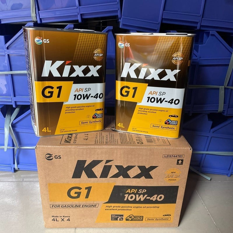 Dầu Nhờn Cao Cấp Động Cơ Xăng Kixx G1 Plus 10W40 - API: SN (4 lít)