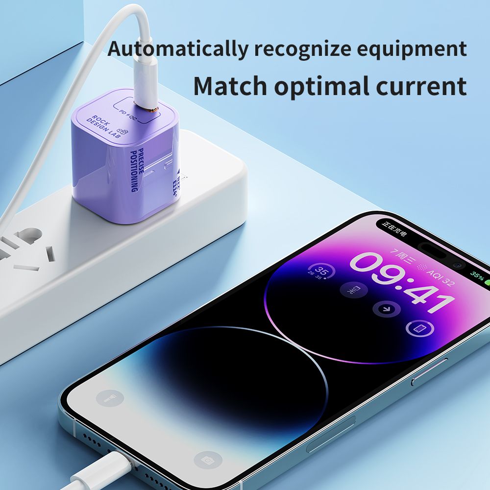 Củ Sạc Nhanh ROCK T86 Sugar Cube Series PD20W Fast Charging – Promax Studio