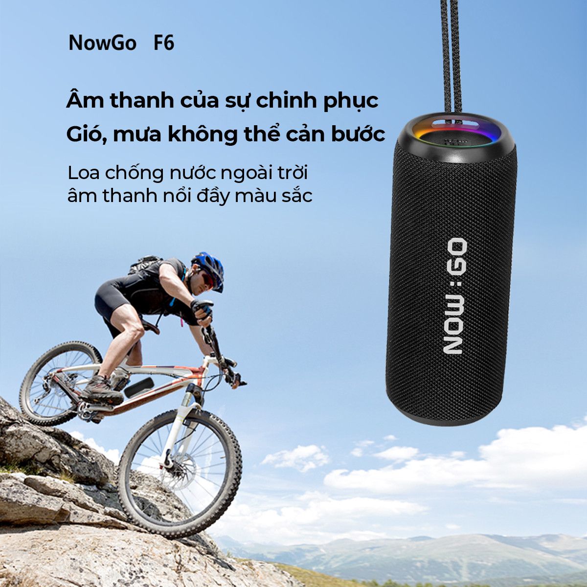 Loa Bluetooth di động NowGo F6 Ultra Bass 20W – Promax Studio