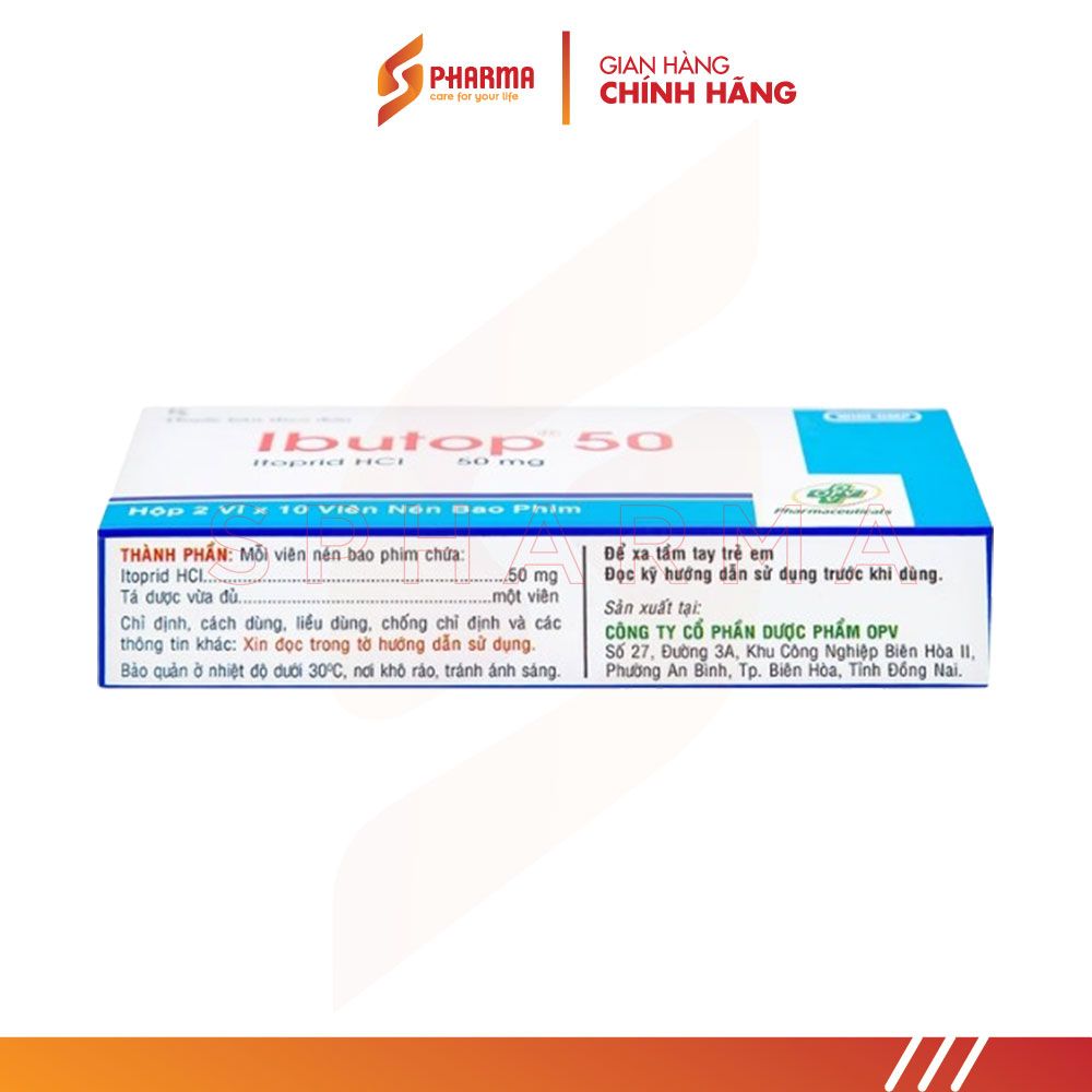 IBUTOP 50 – Hỗ trợ các biểu hiện của viêm dạ dày – OPV [Việt Nam] – 2 ...