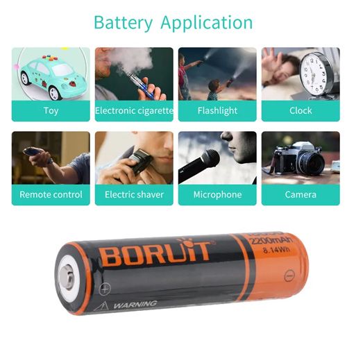 BORUiT Pin Sạc Li-ion 3.7V 18650 2200mAh với PCB cho Đèn Pha và Đèn Pi ...