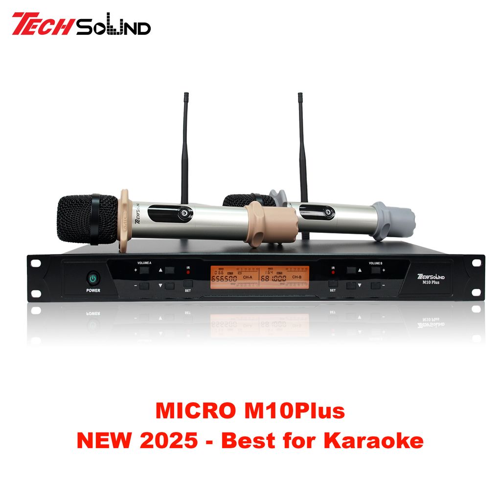 Micro Không Dây Techsound M10 Plus New 2025 | Hàng Chính Hãng