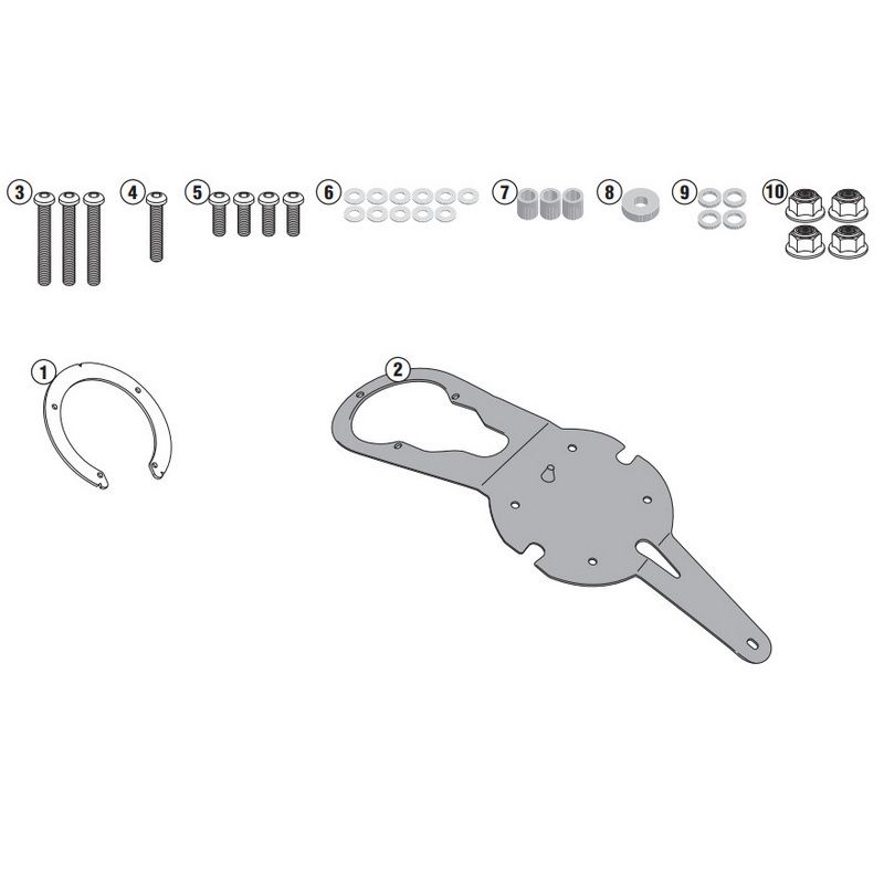 Ngàm túi bình xăng tanklock Givi BF21 - Movetek