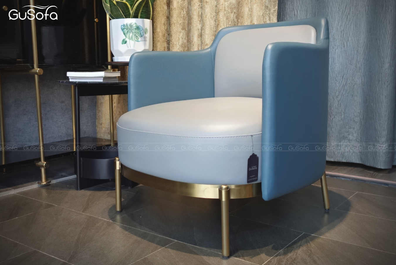 Ghế Armchair AC03 Da tổng hợp MILAN – Gusofa - Ghế Sofa Da Bò | Đẹp, cao cấp nhập khẩu Châu Âu