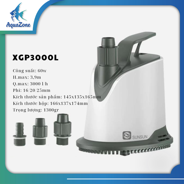 Bơm chìm hút đáy bể cá SUNSUN XGP 500L~5500L lực bơm mạnh mẽ, yên tĩnh - AquaZone - Siêu thị cá cảnh