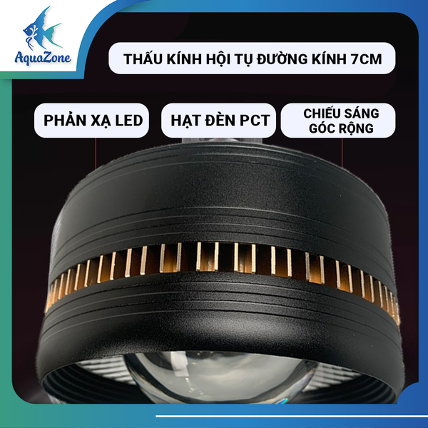 Đèn Lon Flat Xoay 360 Độ Riverzone Có Sẵn Giá Treo Cho Bể Cá - AquaZone - Siêu thị cá cảnh