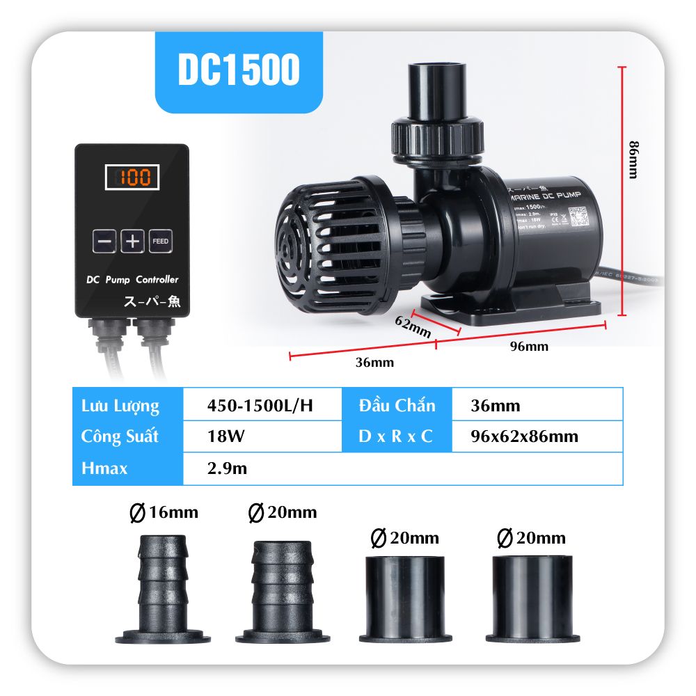 Máy Bơm Bể Cá Marine DC Pump ( DC1500 - DC 9000 ) - AquaZone - Siêu thị ...