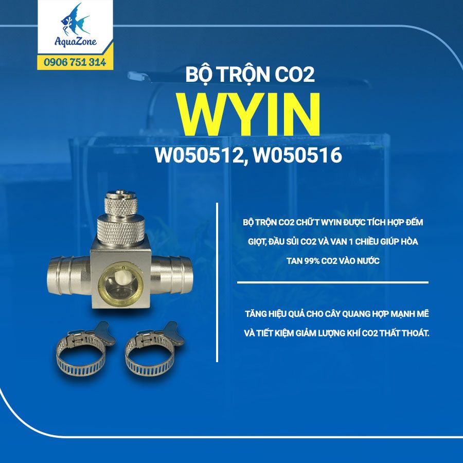 Bộ trộn CO2 Wyin đếm giọt W050512A, W050516A - AquaZone - Siêu thị cá cảnh