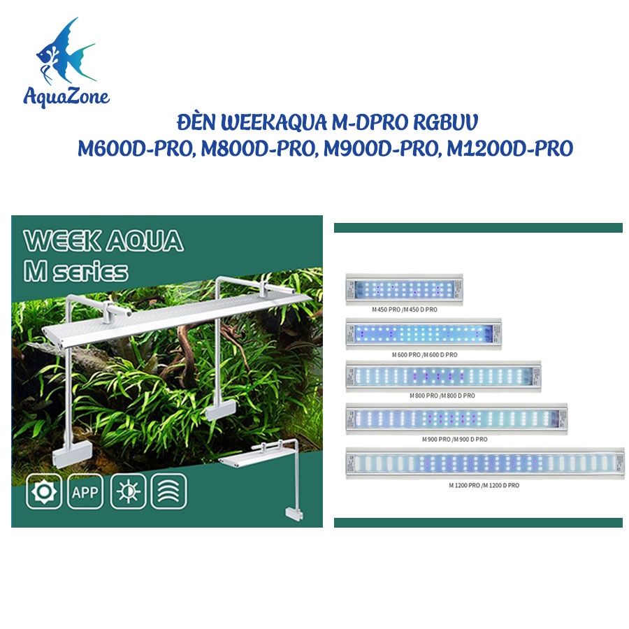 ĐÈN WEEK AQUA M - DPRO RGBUV I Phiên bản Giá treo, Dùng App M600D-PRO ...