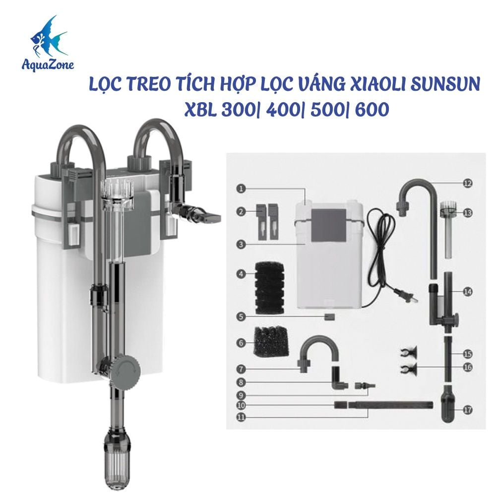 Lọc treo tích hợp lọc váng Xiaoli SUNSUN XBL cao cấp (300 | 400 | 500 ...