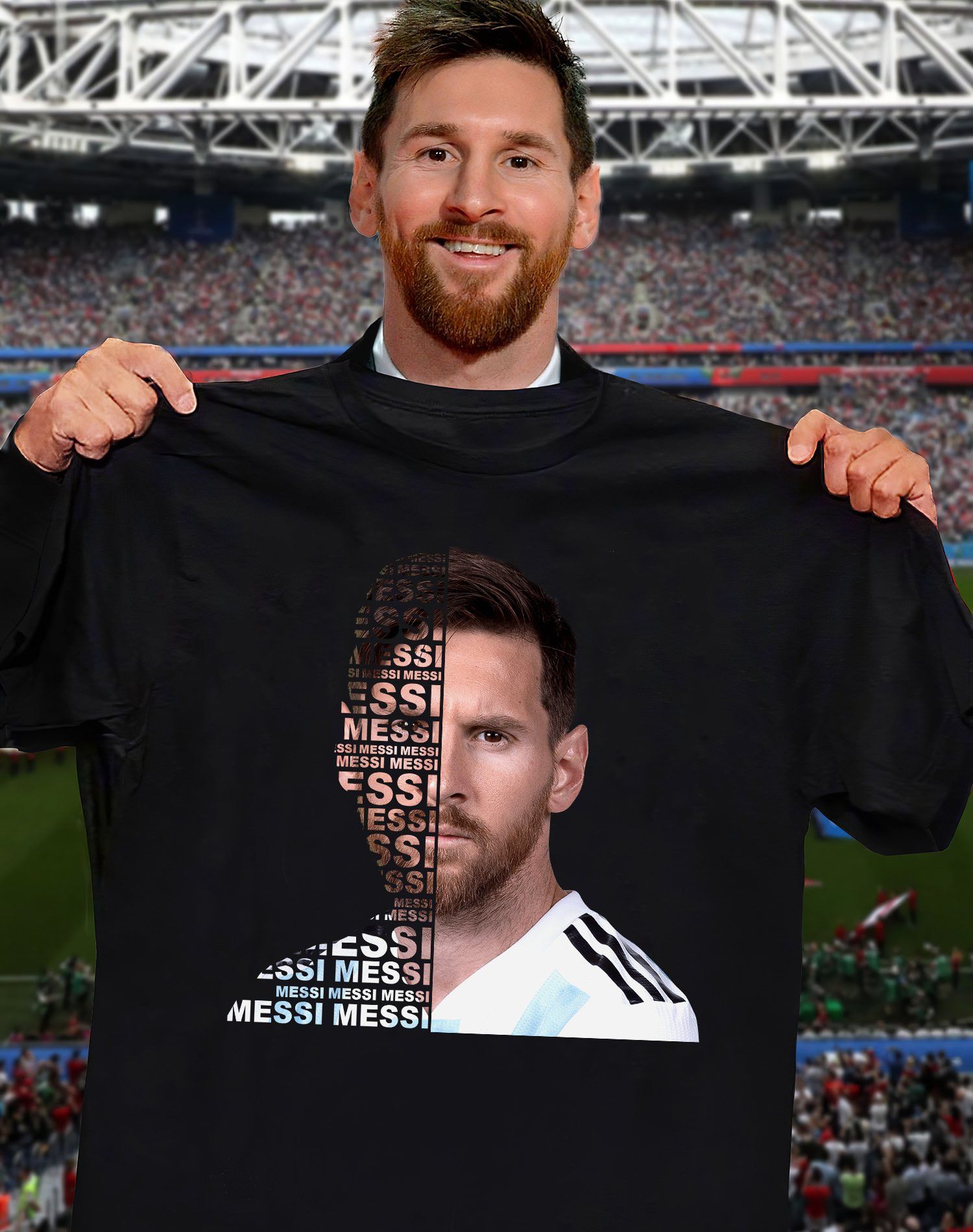 Messi hôn cup Go Drink Fans Bóng Đá áo phông thiết kế In tên, hình ảnh