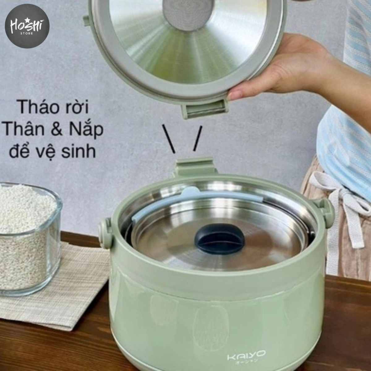 NỒI Ủ CHÂN KHÔNG 4.5L - XANH MINT