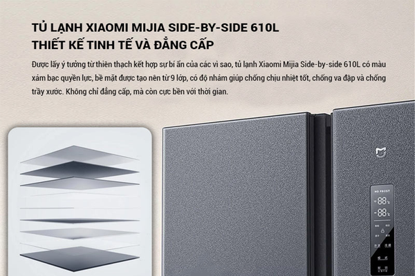 Tủ lạnh Xiaomi Mijia 610L BCD-610WMSA (2 cánh)