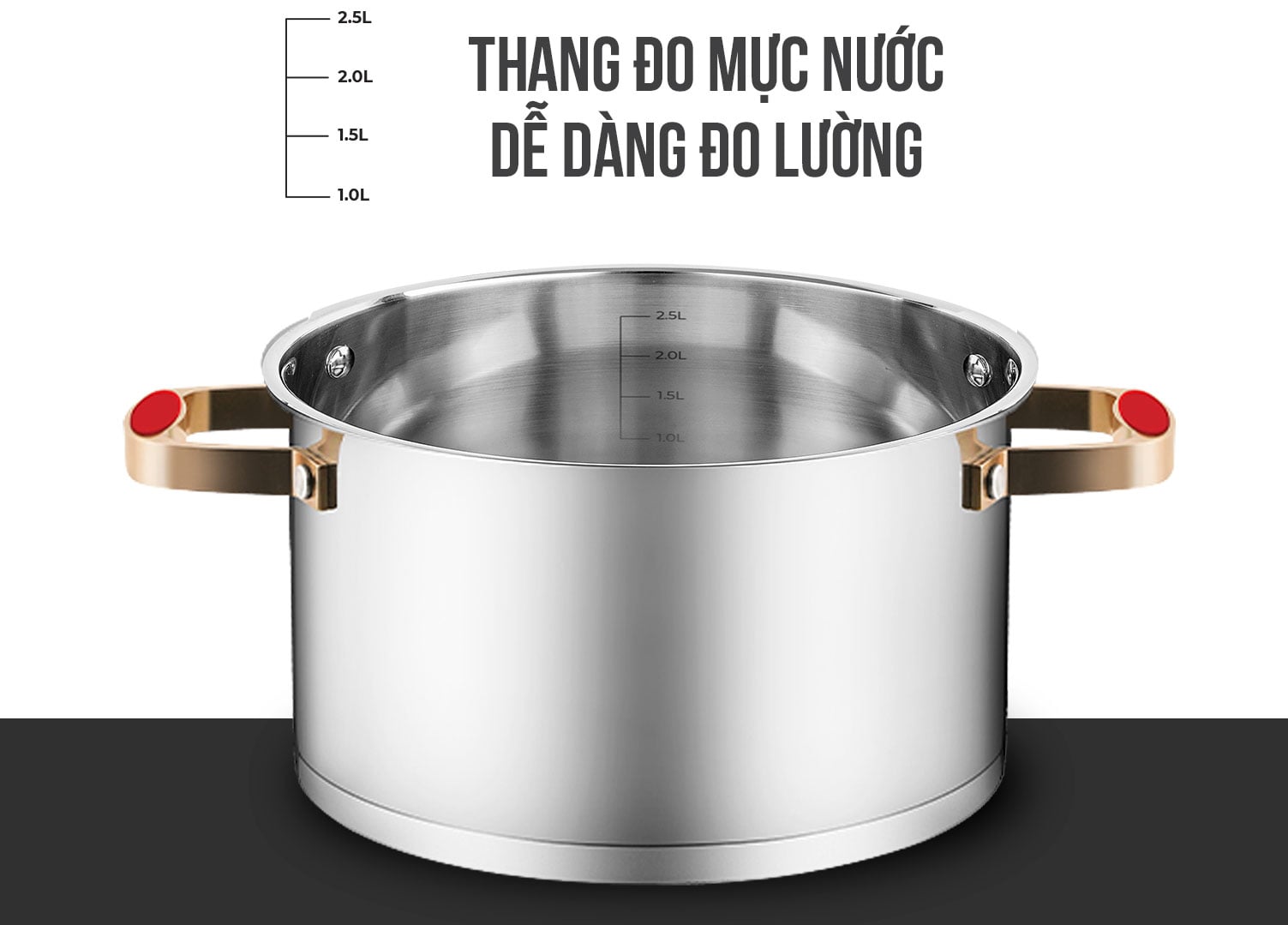 Bộ nồi 5 đáy Inox 304 Elmich Red Velvet El-3988