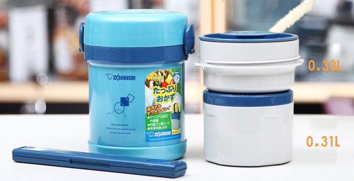 Cặp lồng cơm giữ nhiệt Zojirushi SL-MEE07-AB 2 ngăn