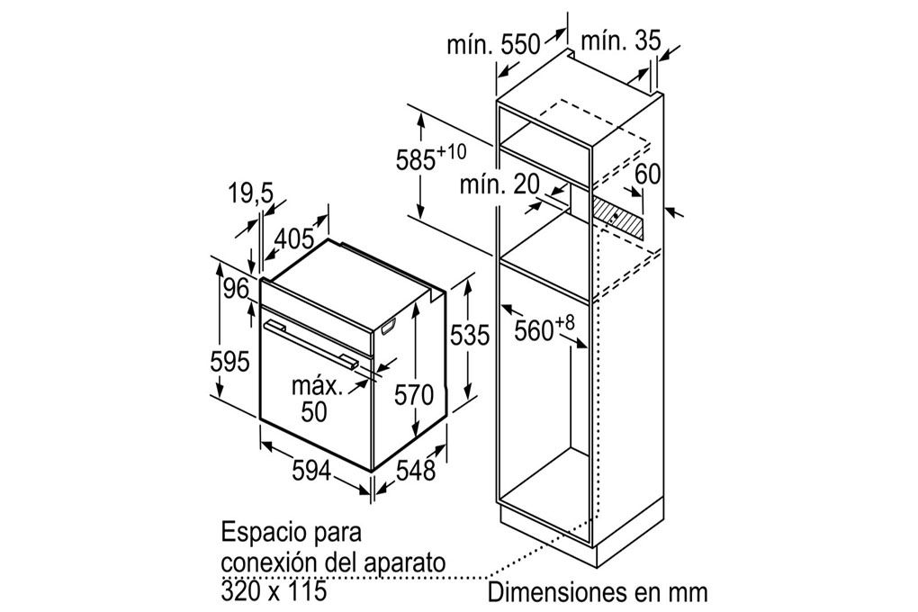 Lò nướng Bosch HBA512BR0 Seri 4 (Viền inox)