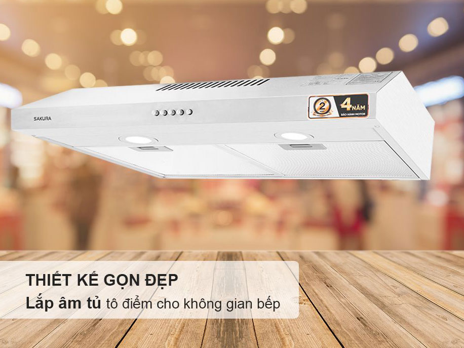 Máy hút mùi âm tủ Sakura SR-3030S kèm lọc than hoạt tính