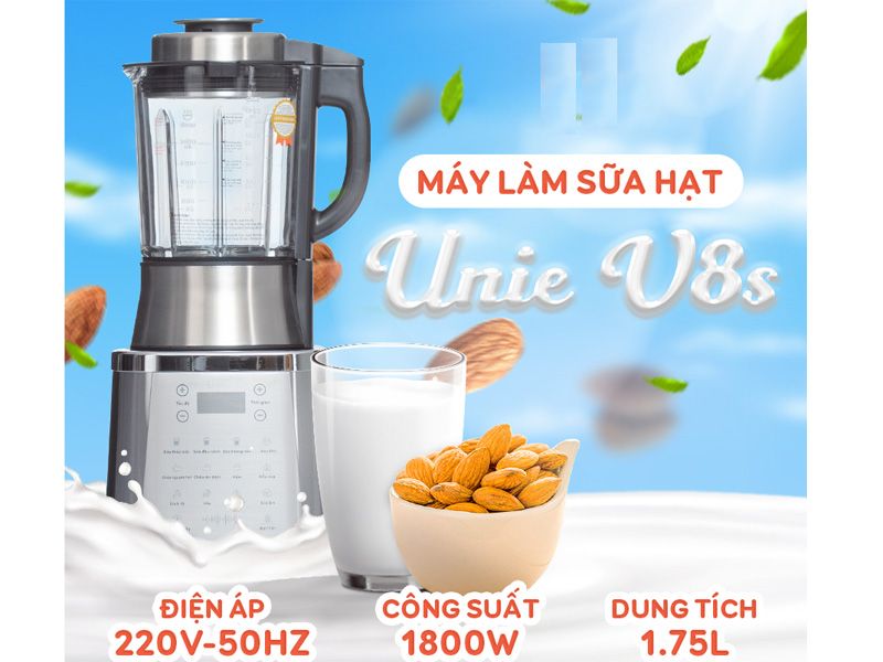 Máy làm sữa hạt Unie V8S (1.75 lít, 1800W)