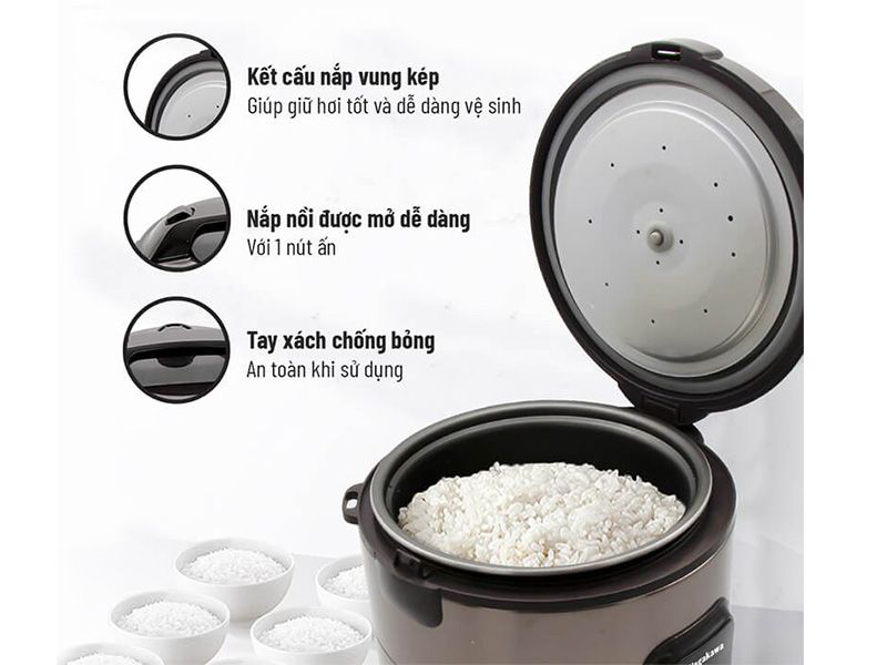 Nồi cơm điện 1,8 lít Nagakawa NAG0133