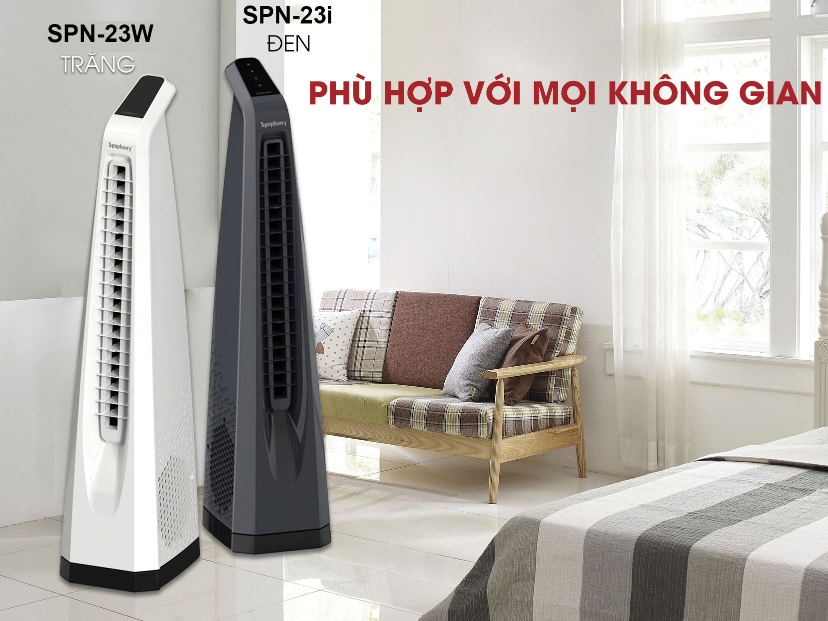 Quạt tháp cao cấp Symphony SPN-23W