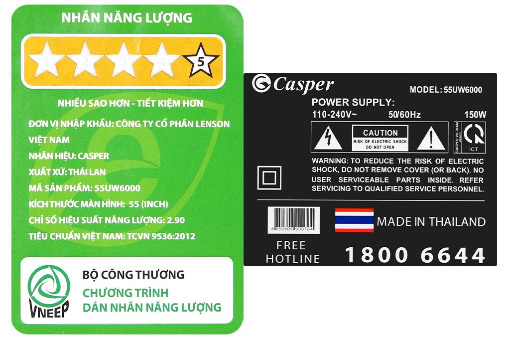Smart Tivi Casper 4K 55 inch 55UW6000 - giá tốt, có trả góp