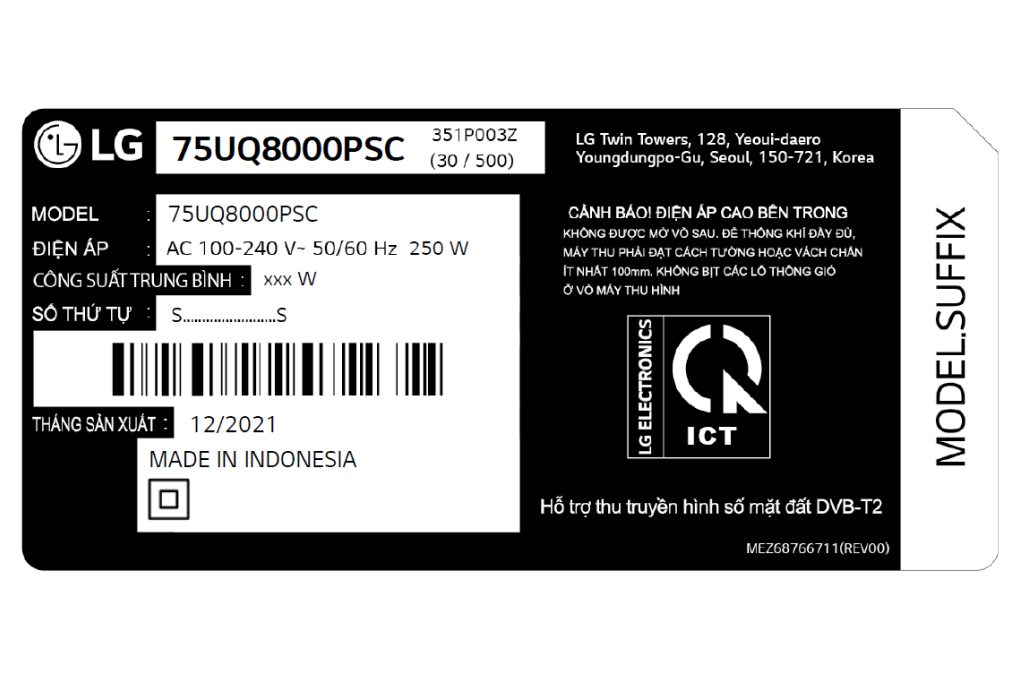 Smart Tivi LG UHD 4K 75 inch 75UQ8000PSC [75UQ8000] Giá Rẻ