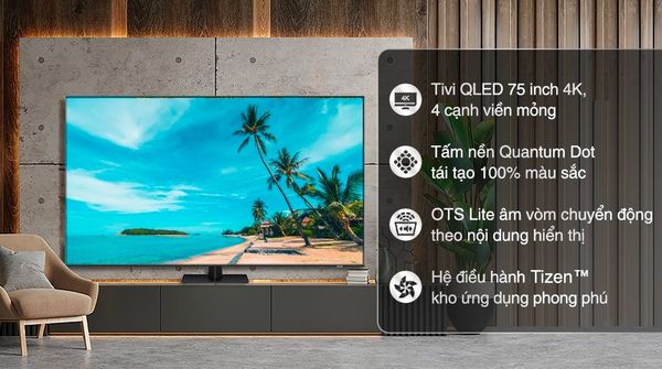 Smart Tivi Samsung 75 inch QLED 4K Q70B (QA75Q70B) | Model 2022