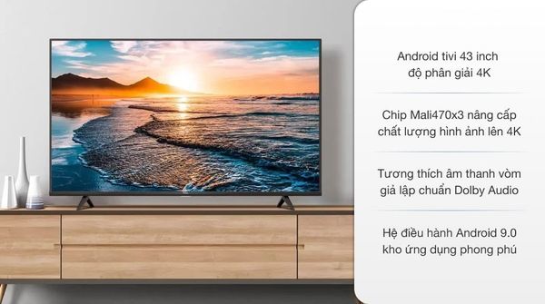 Android Tivi TCL 4K 43 inch 43P615 - giá tốt, có trả góp