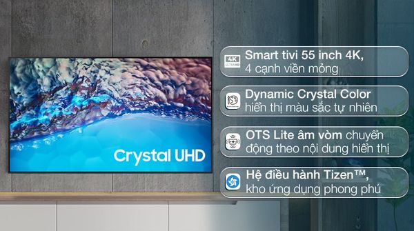 Smart Tivi Samsung 55 inch 4K BU8500 (UA55BU8500) | Model 2022