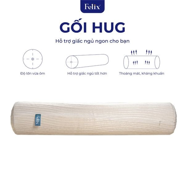 Gối ôm Hug, gối hình trụ dài với kích thước 20 x 100cm – DINH KHANH SHOP
