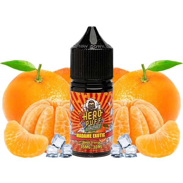 Tinh dầu Hero Puff Madame Exotic Cam Lạnh (Orange Ice) 30ml Saltnic X14 ...