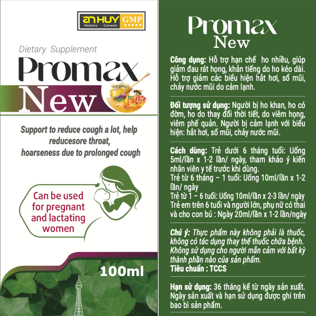 Siro ho Promax New 100ml – duocphamanhuy