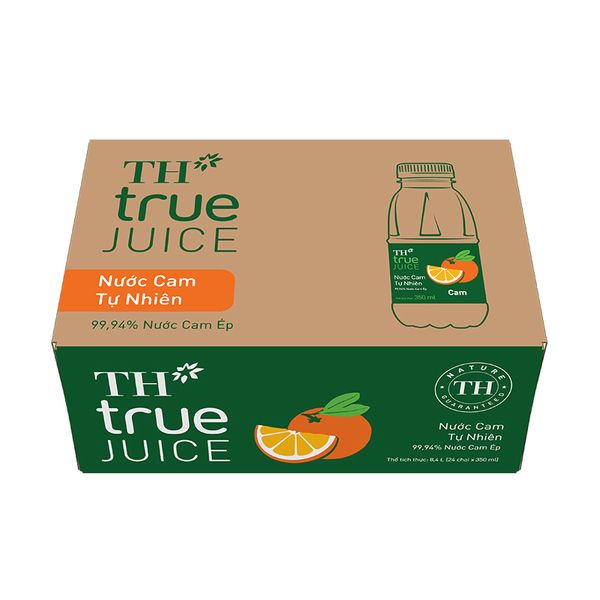 Nước cam tự nhiên TH true JUICE (Lốc 6 chai x 350ml) – TH SHOP
