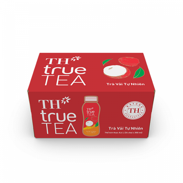 Thùng 24 Chai Trà Vải Tự Nhiên TH true TEA 350ml – TH SHOP