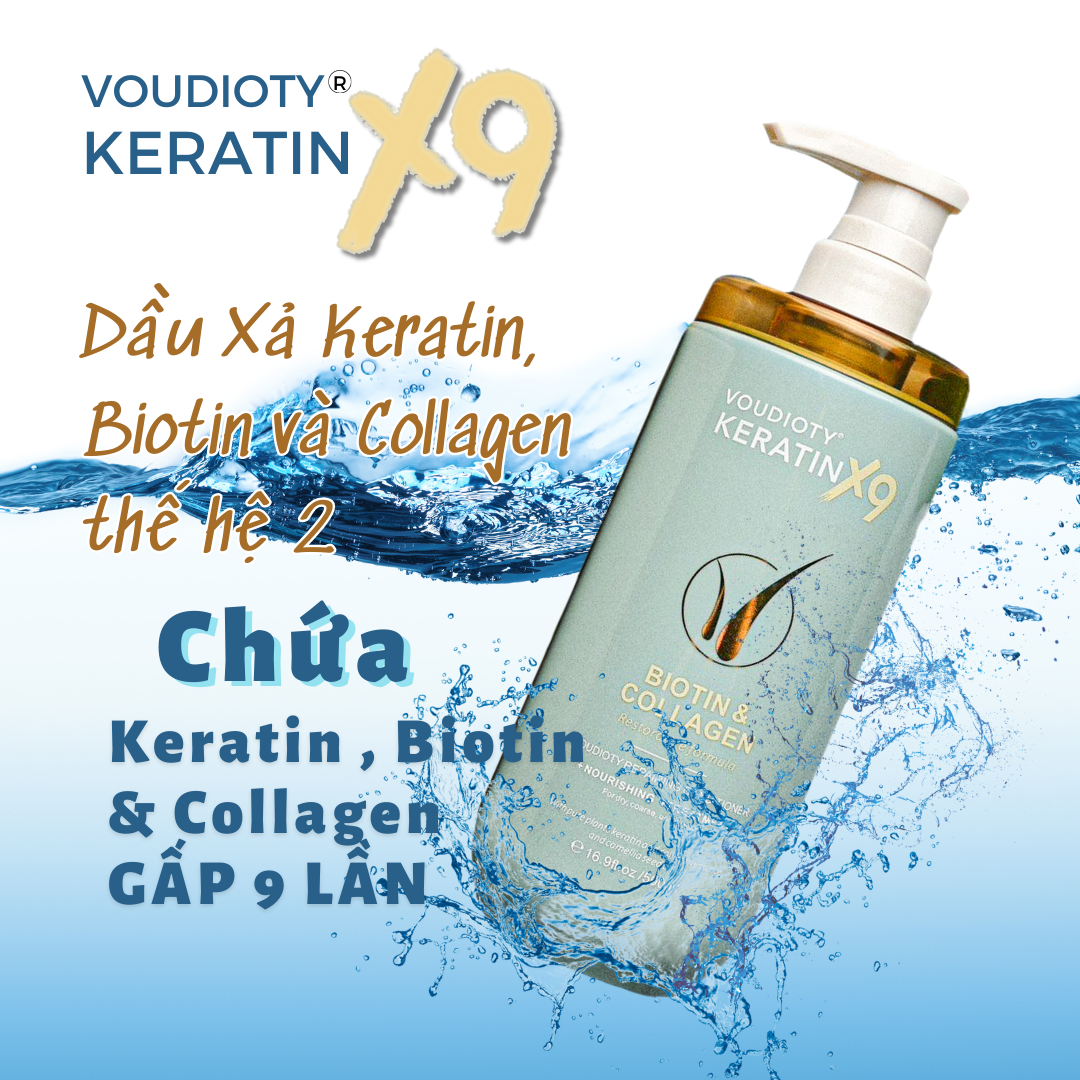 Dầu gội VOUDIOTY KERATIN X9 BIOTIN & COLLAGEN 500ml – Amok.Beauty