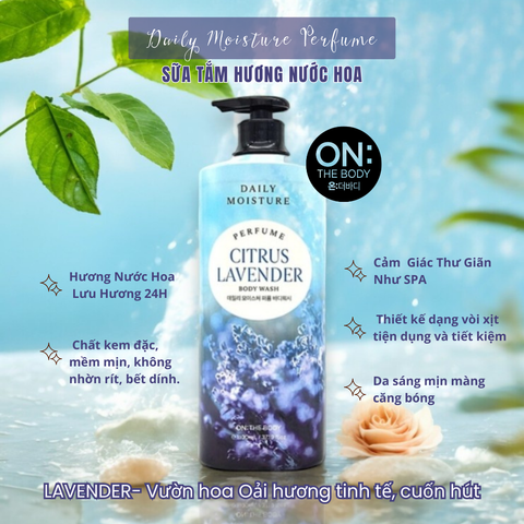 Sữa tắm hương nước hoa 24h ON:THE BODY DAILY MOISTURE PERFUME body was ...