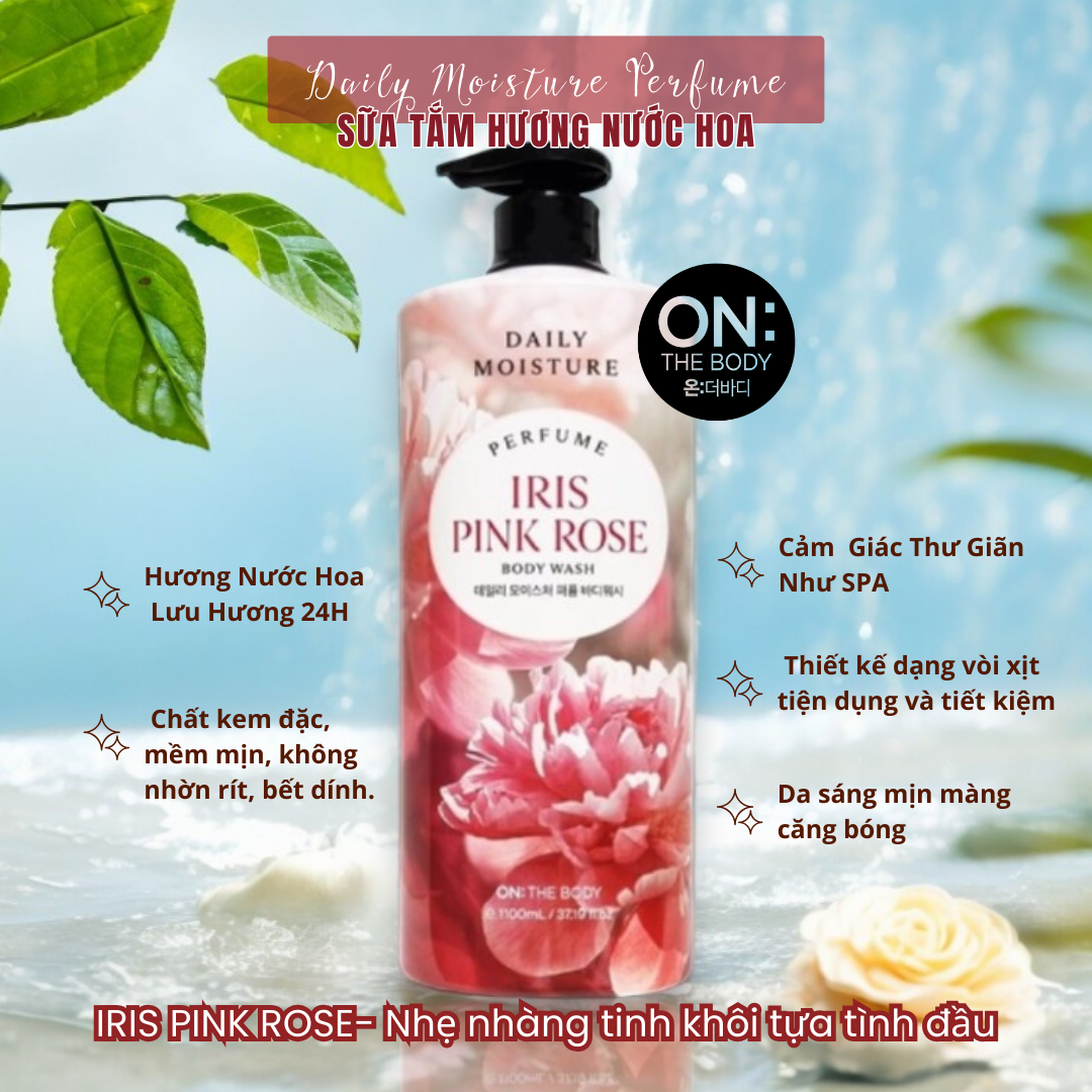 Sữa tắm hương nước hoa 24h ON:THE BODY DAILY MOISTURE PERFUME body was ...