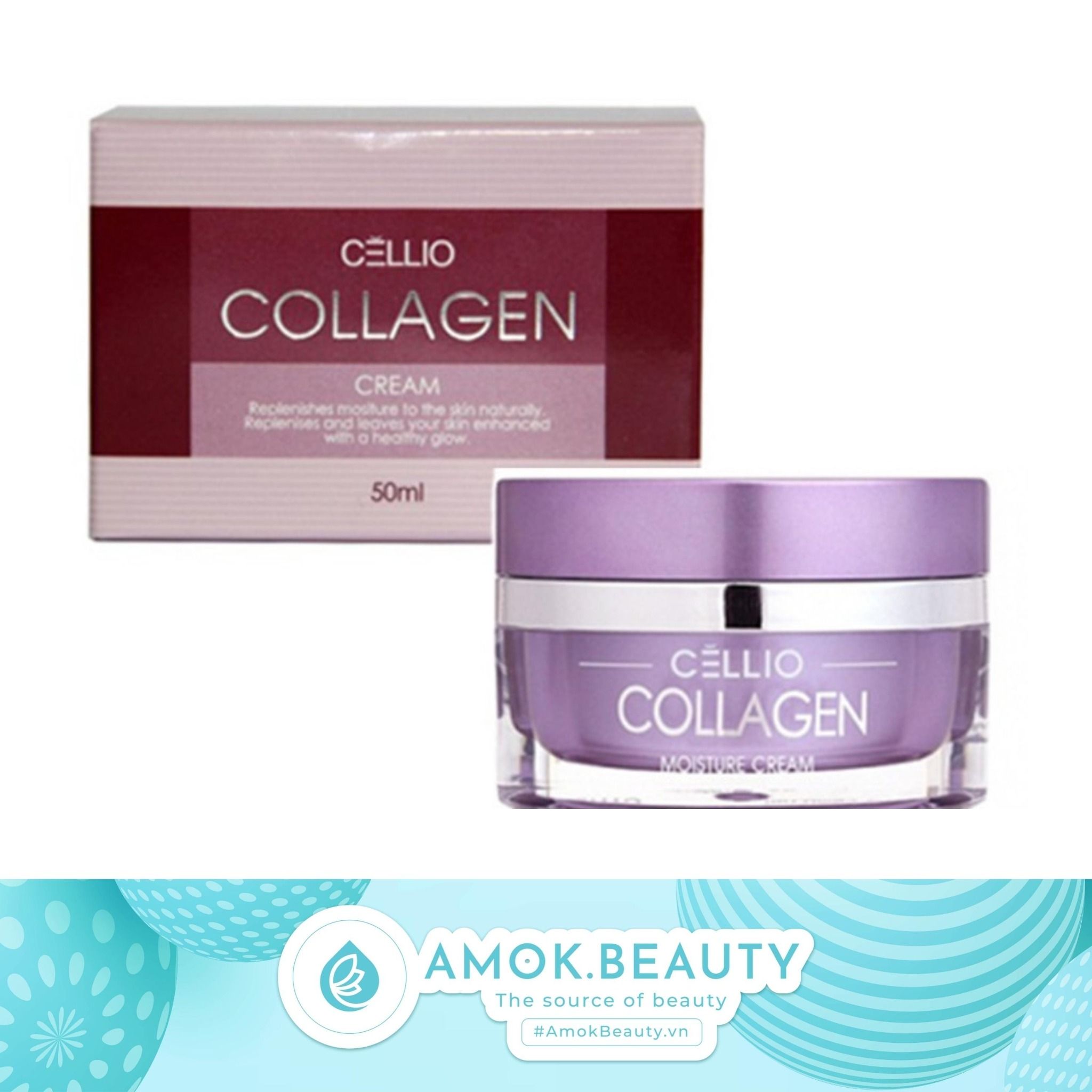 Kem Dưỡng Da Chống Lão Hóa Collagen Cellio 50ml – Amok.Beauty