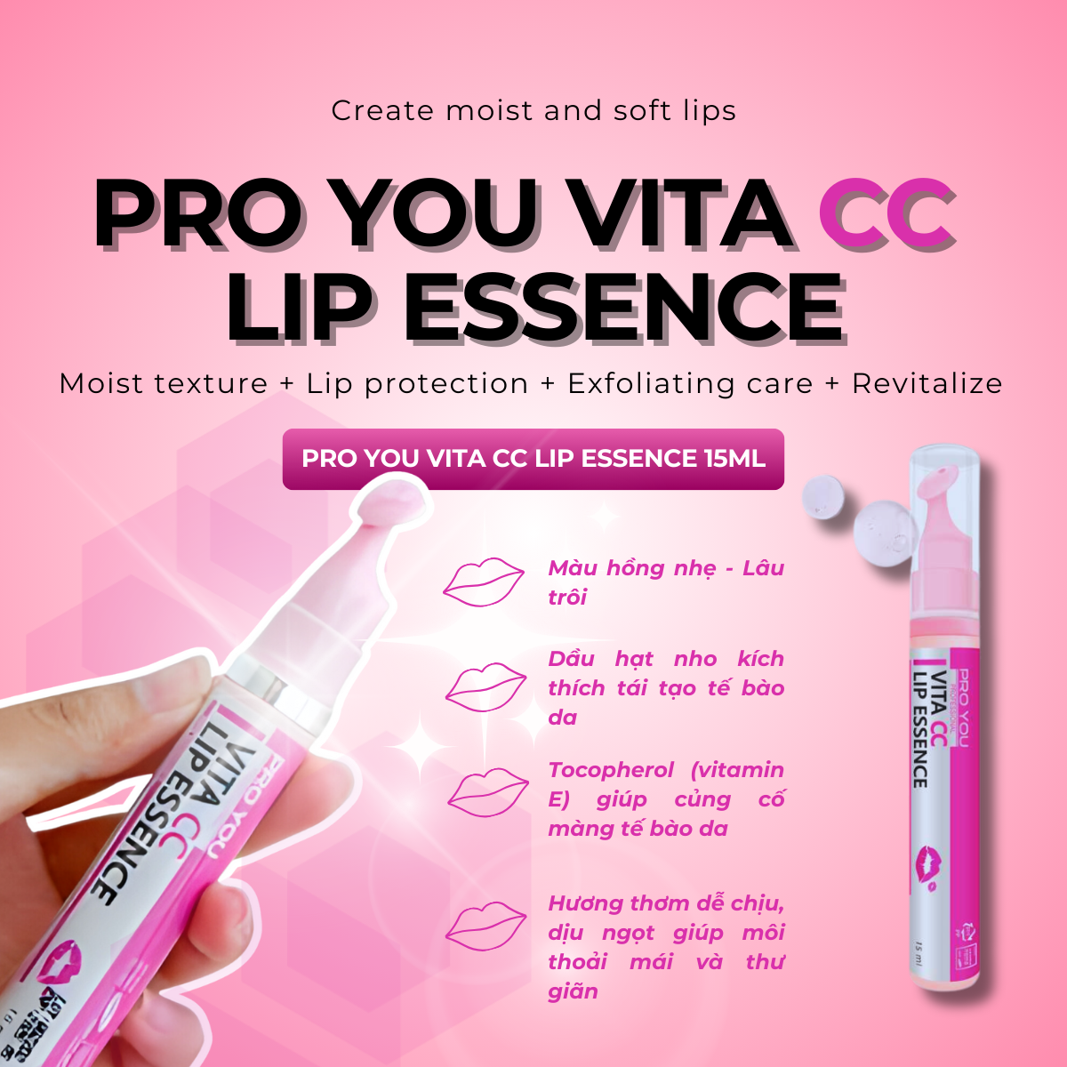 Tinh chất dưỡng môi cô đặc PRO YOU Professional Vita CC Lip Essence 15 – Amok.Beauty